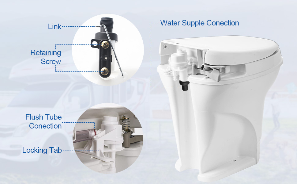 Amazon.com: 31705 RV Toilet Water Valve Kit,Leak-Resistant High-Performance RV Toilet Parts ...