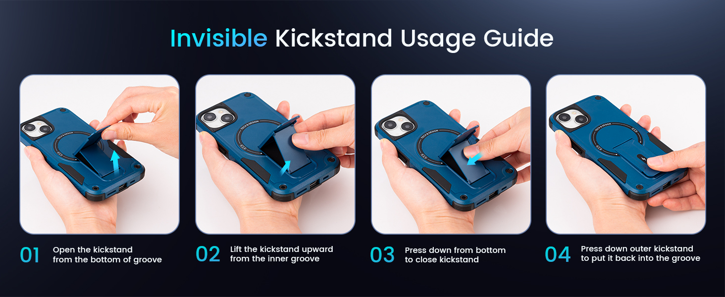 Amazon.com: Caka for iPhone 13 Case, iPhone 14 Case [Compatible with MagSafe][Built in Invisible ...