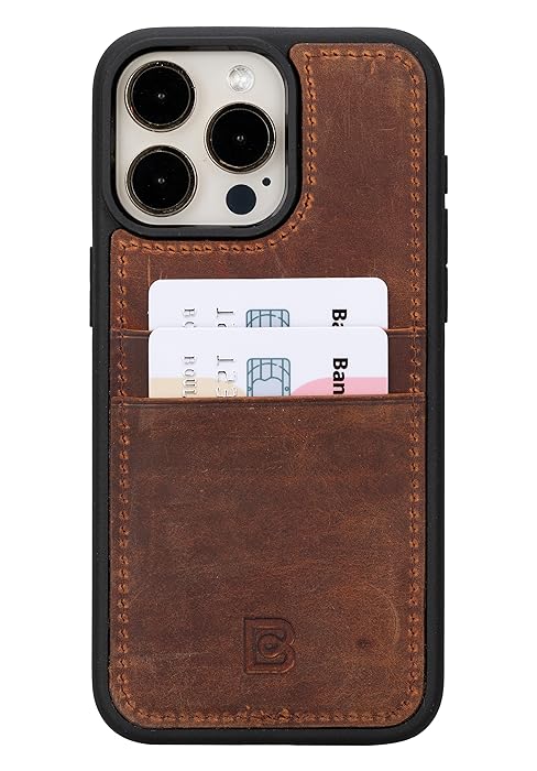 Amazon.com: BOULETTA Wallet Case for iPhone 15 Pro Max Full Grain Leather Wallet, Detachable ...