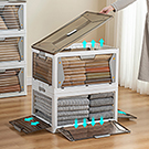 HOTRCR Extra Large Plastic Storage Boxes with Lid, Clear Heavy Duty ...