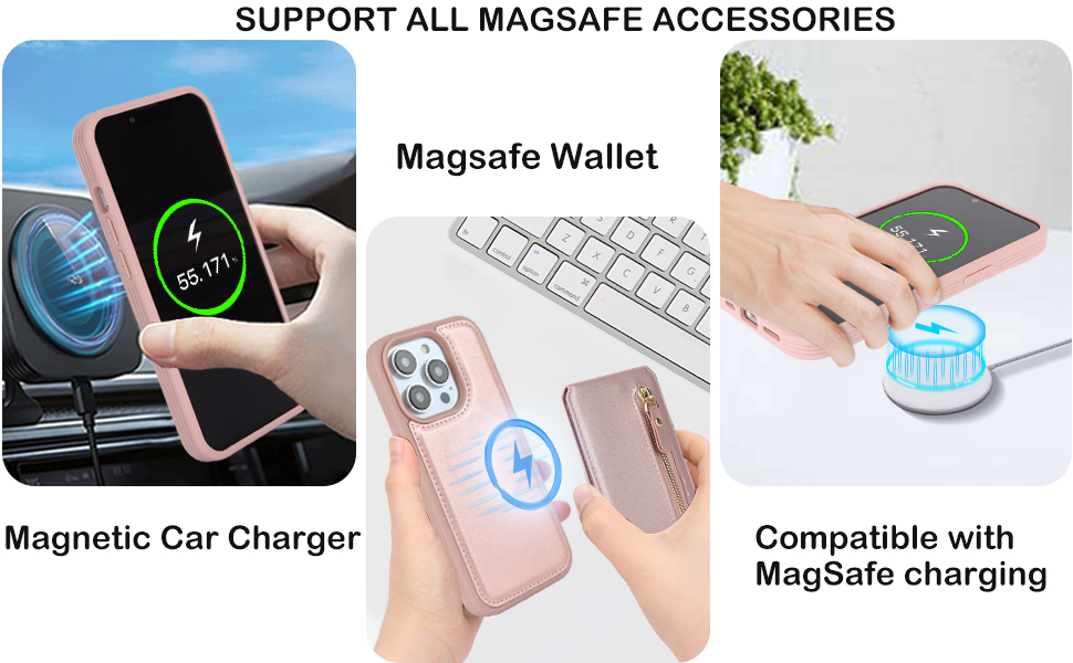 Amazon.com: Havaya for iPhone 14 Pro Wallet Case Magsafe Compatible iPhone 14 pro case with Card ...