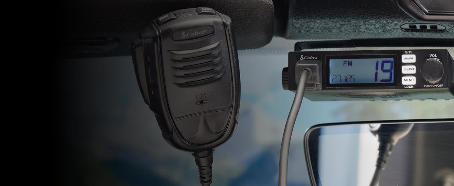 Amazon.com: Cobra 19 MINI AM/FM Recreational CB Radio - Dual-Mode AM/FM, 40 Channels, Travel ...
