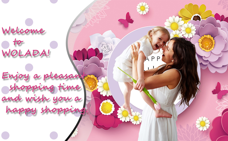 Amazon.com : WOLADA 7x5FT Mothers Day Backdrop Pink Flower Mother's Day Party Background Happy ...