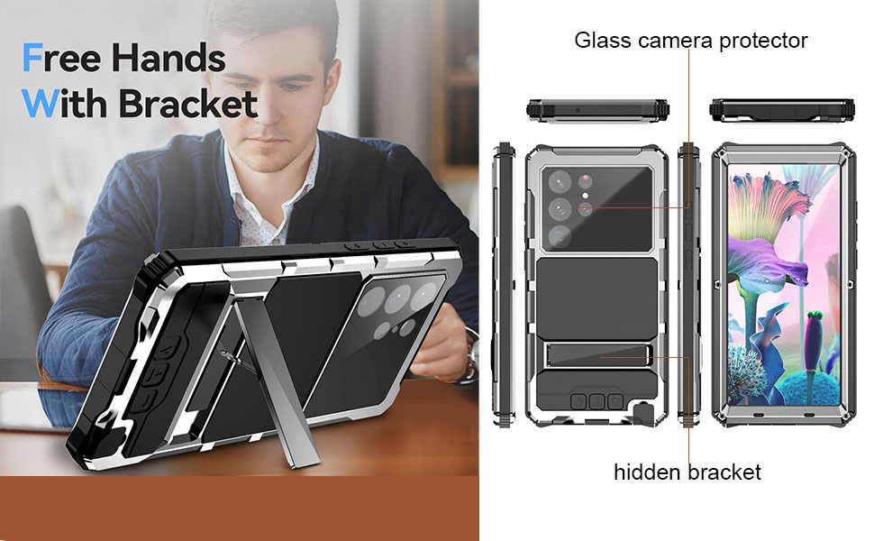 Amazon.com: Lunivop for Samsung Galaxy S23 Ultra Case Metal Hard for Galaxy S23Ultra 5G Phone ...