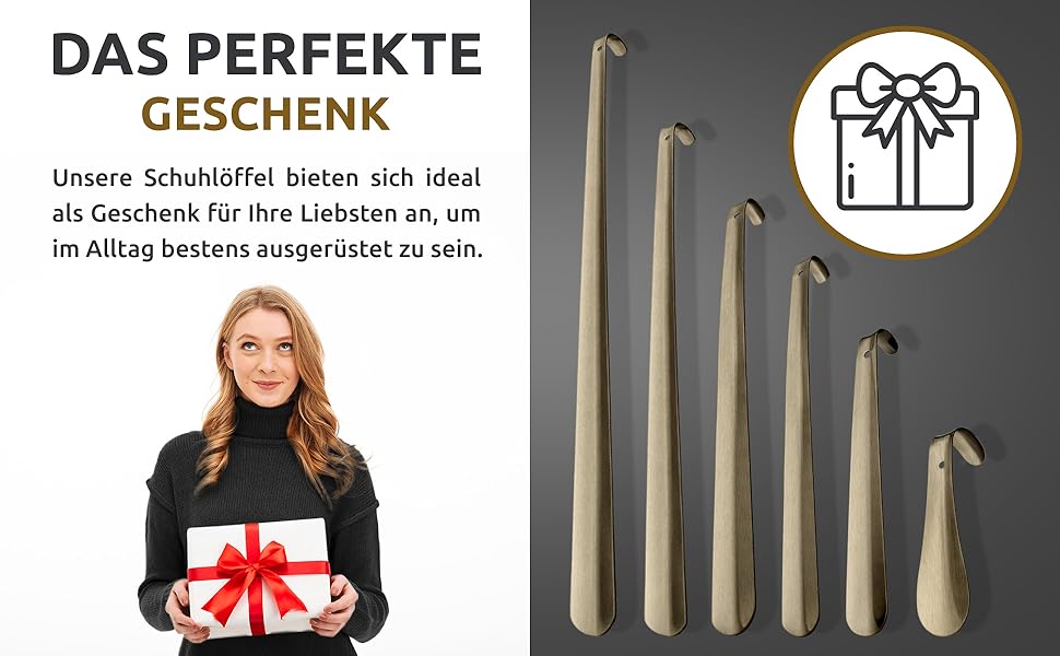 JK Trade® 29cm STABILER Edelstahl Schuhlöffel | Schuhanzieher Edelstahl zum Sitzen | Schnell ...