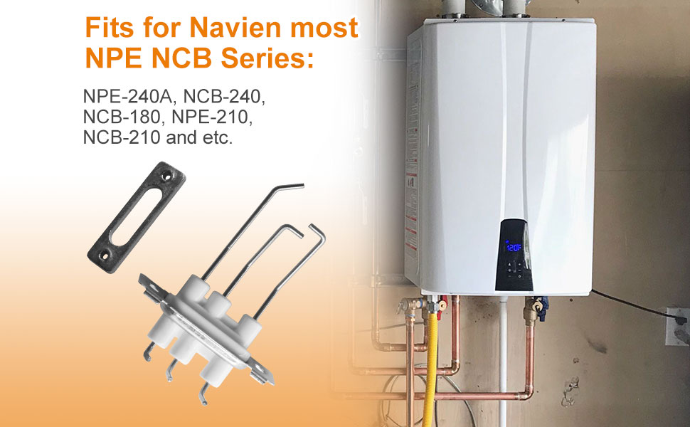 Amazon.com: Flame Rod Assembly With Gasket Tankless Water Heater Boiler Replacement Parts ...