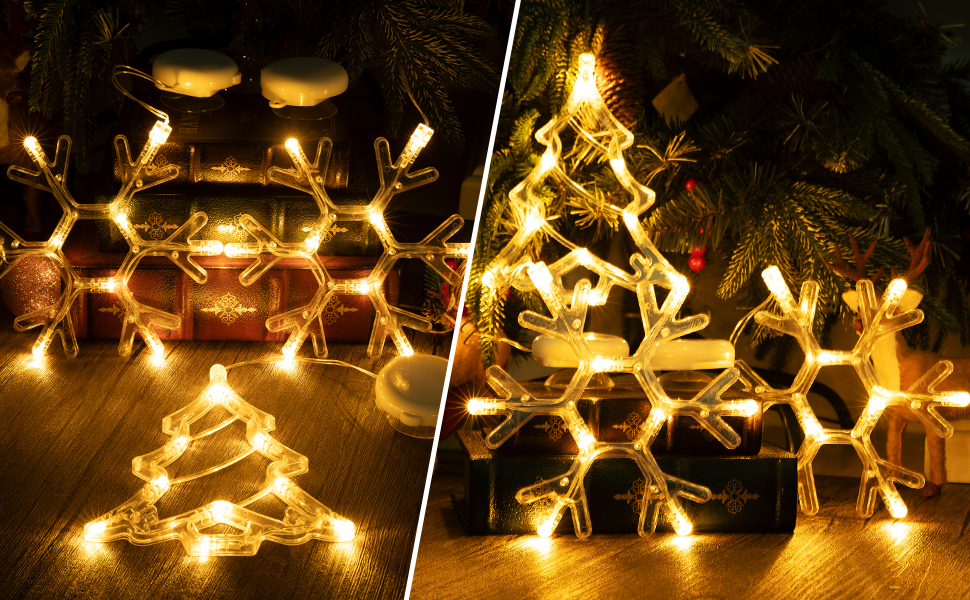 Amazon.com : Christmas Window Decorations Lights, Christmas Window ...