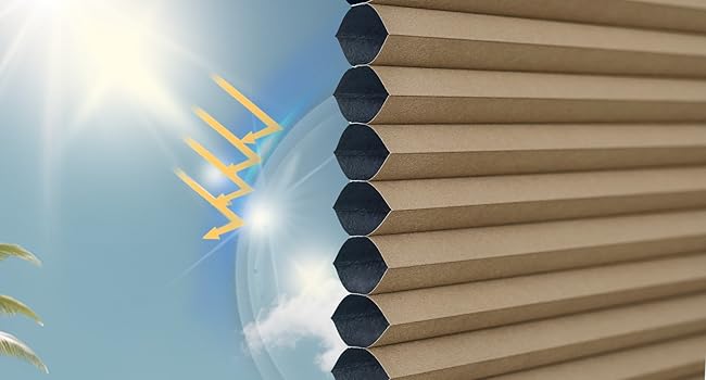 Amazon.com: Graywind Smart Day Night Cellular Shades Compatible with Alexa Google 5/8" Single ...