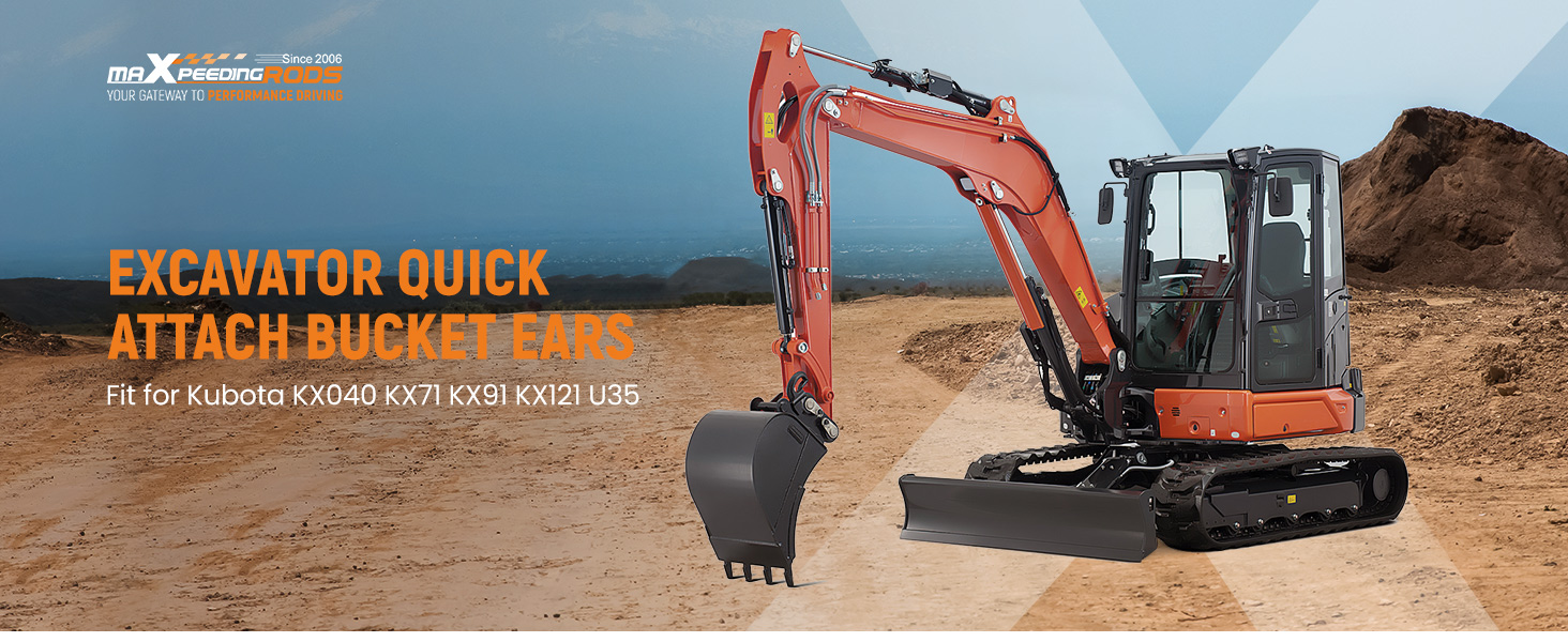 Amazon.com: maXpeedingrods 2Pcs U35 Excavator Quick Attach Bucket Ears Attachment for Kubota ...