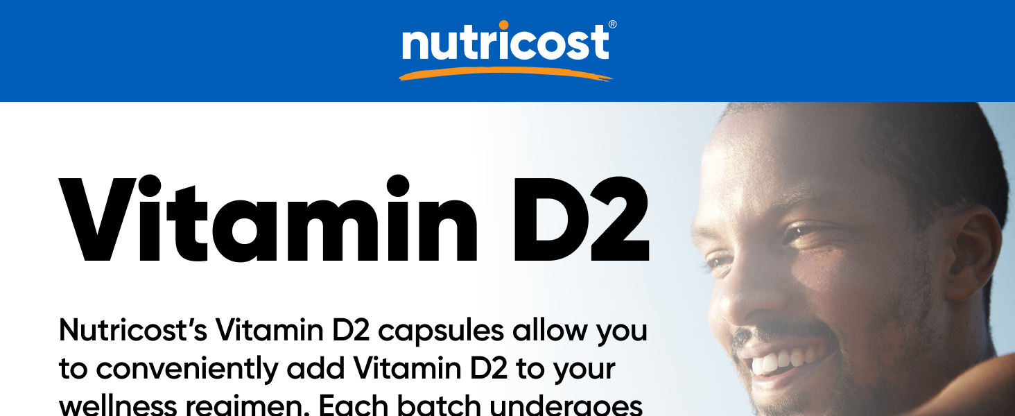 Amazon.com: Nutricost Vitamin D2 Supplement (2000 IU) 240 Capsules - Vegan, Non-GMO, Gluten-Free ...