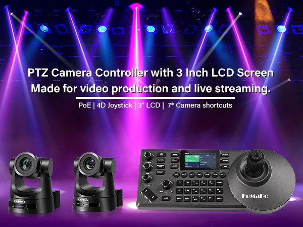 Mua PTZ Controller PoE NDI PTZ Camera Controller 3" LCD Screen Preview ...