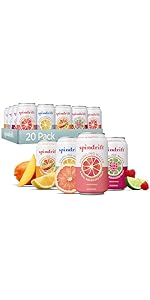 Amazon.com: Spindrift Sparkling Water, Nojito Flavored, Made with Real Squeezed Fruit, 12 Fl Oz ...