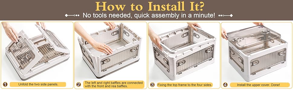 LINYAPRY 28 Liters Storage Bins with Lids, 2 Packs Large Plastic ...