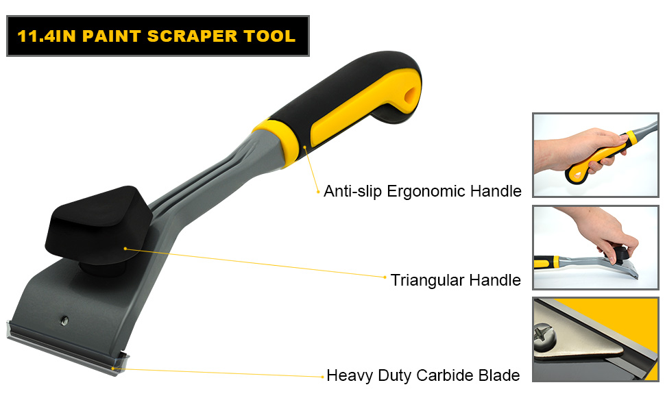 Amazon.com: MIKILIKIEN Paint Scraper,Premium Ergonomic Carbide Scraper,2-1/2",Scraper Tool for ...