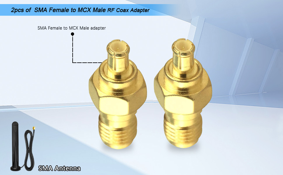 Amazon.com: SMA to MCX Adapter TUOLNK SMA Female to MCX Male Coax Connector for Coaxial Cable ...