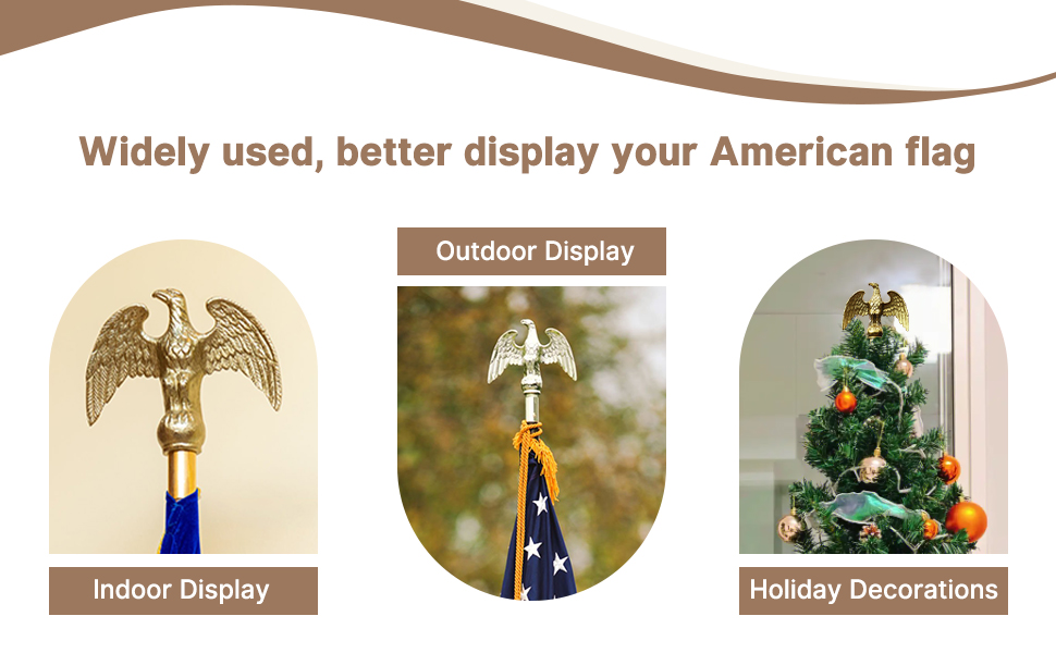 Amazon.com : AMZFLAG Gold Eagle Flag Pole Topper for Indoor, 7 Inch ...