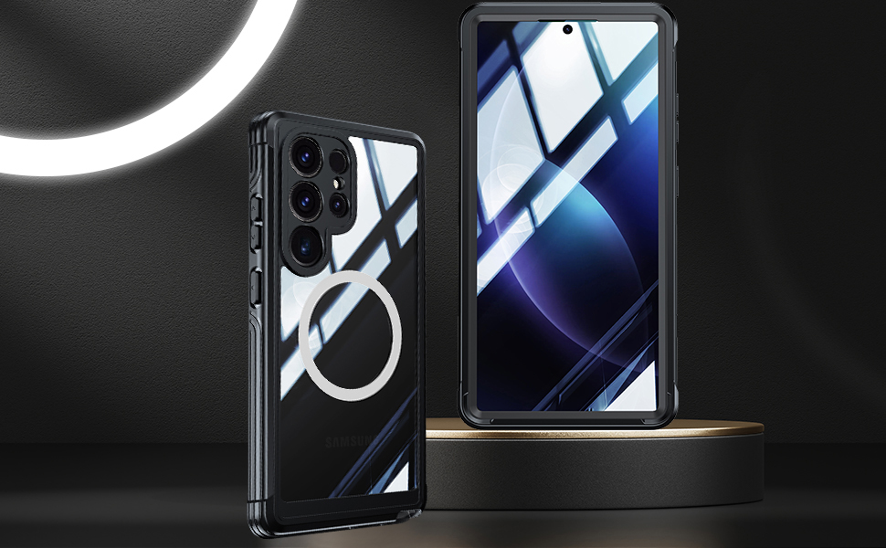 Amazon.com: Miimall Strong Magnet for Samsung Galaxy S25 Ultra Case,[Built-in Glass Screen ...