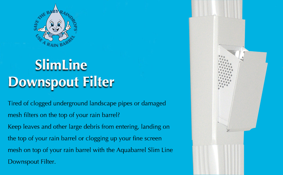 Amazon.com : Slim-Line Gutter Downspout Filter Gutter Guard, Aluminum ...