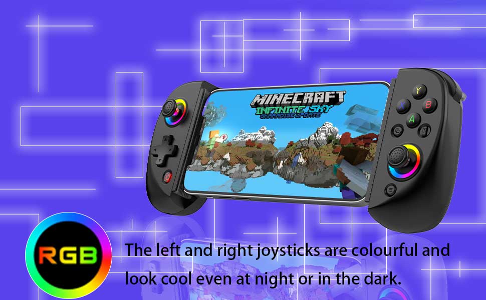 Megadream Game Controller Compatible with iPhone/i-Pad 10/Mini6/Air/Pro/Android/PC/PS3/4/Switch ...