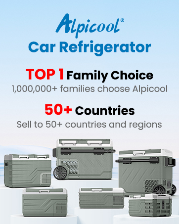 Alpicool 40L Car Refrigerator with APP Control 12V Fridge Freezer, Dual Zone Electric Cooler Box ...