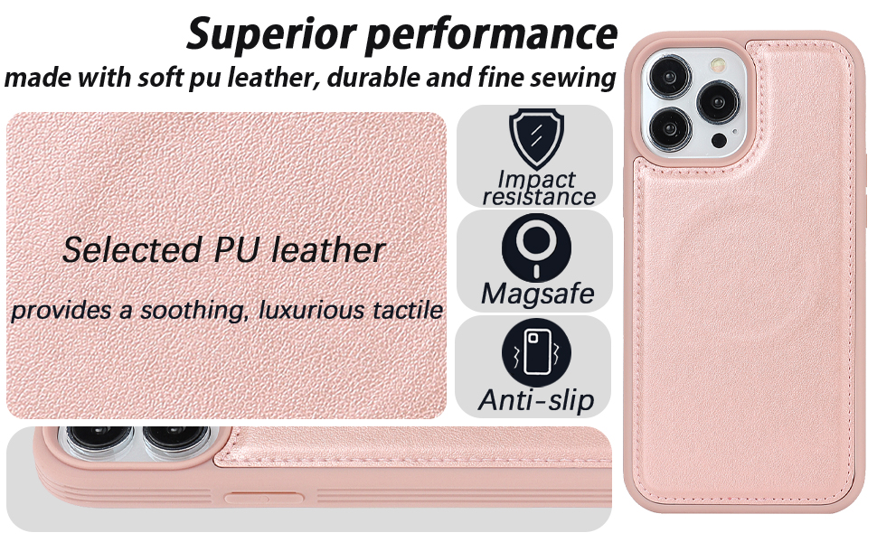 Amazon.com: Havaya for iPhone 14 Pro Wallet Case Magsafe Compatible iPhone 14 pro case with Card ...