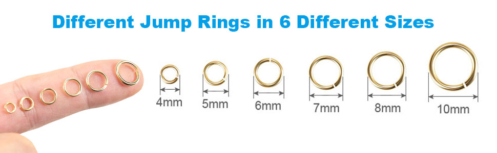 Amazon.com: YHYZ Jump Rings (Gold and Silver White), 4mm 5mm 6mm 7mm 8mm 10mm Open Jump Rings ...