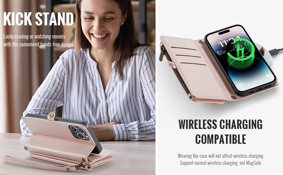 Amazon.com: Strapurs Crossbody for iPhone 14 Pro Max Case Wallet【RFID Blocking】with 10-Card ...