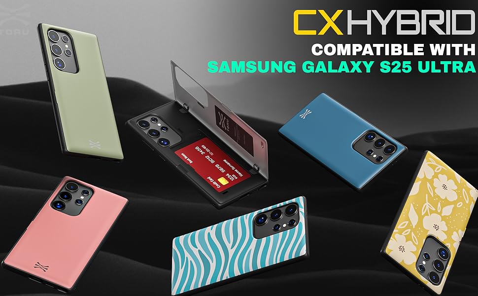 Amazon.com: TORU CX Hybrid for Samsung Galaxy S25 Ultra Wallet Case | Dual Layer Slim Protective ...