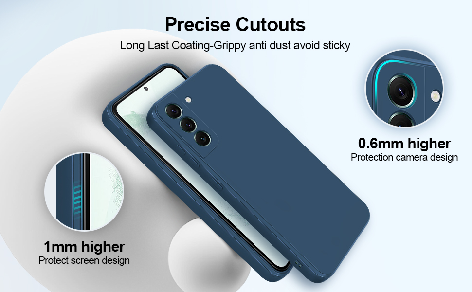 Amazon.com: GiiYoon Silicone Case Compatible with Samsung Galaxy S22 5G, Full Body Silky Soft ...