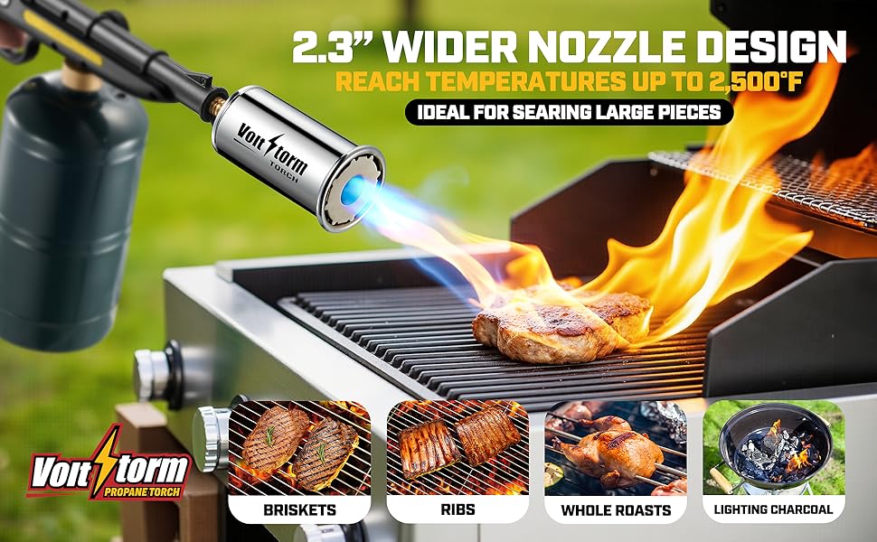 Amazon.com: Cooking Torch Kitchen Blow Torch - Grill Gun Propane Torch with Upgraded Ignition ...