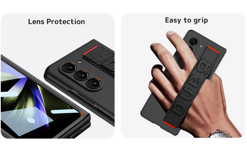 Amazon.com: Ninki Compatible Samsung Galaxy Z Fold 6 Case - Carbon Fiber with Strap, Shockproof ...