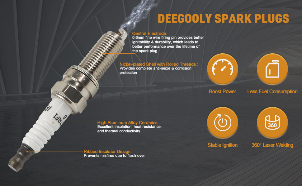 Amazon.com: DEEGOOLY 6PCS UF-648 Ignition Coils Pack & 97390 Iridium Spark Plugs Compatible with ...
