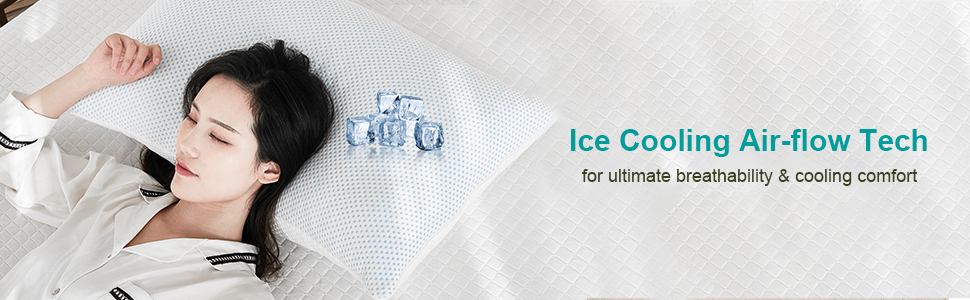 Bravbowerry Cooling Shredded Memory Foam Adjustable Queen Pillows