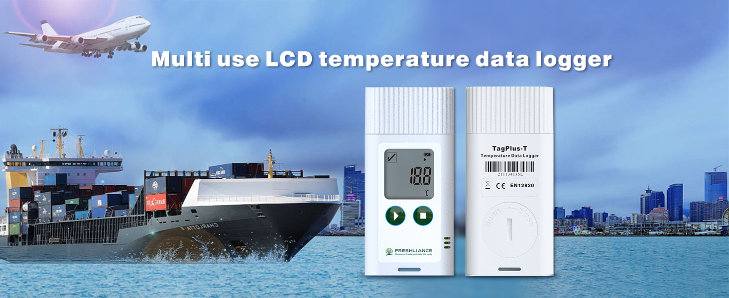 Freshliance USB Temperature Data Logger Recorder, Configurable LCD Digital Refrigerator ...
