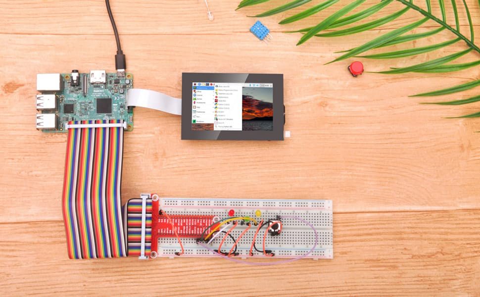 OSOYOO 3.5 Inch DSI Touchscreen LCD Display for Raspberry Pi5 4 3 2 B B+ | Capacitive Finger ...