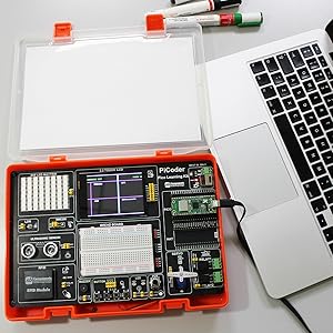 PiCoder Raspberry Pi Pico Kit Compact DIY Raspberry Pico Programming Learning Kit Python ...