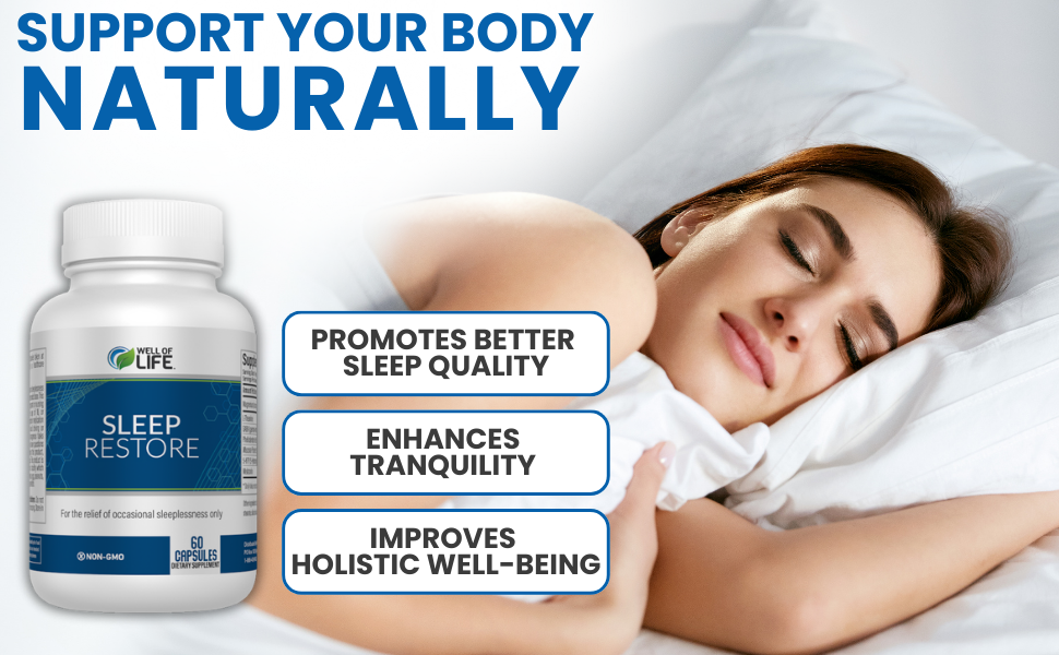 Amazon.com: Sleep Restore - Tranquil Sleep Formula with L-Theanine, GABA, 5-HTP, Magnesium ...