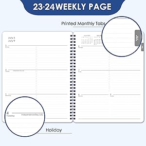 Amazon.com : Planner 2023-2024 - Weekly and Monthly Planner, July 2023 ...