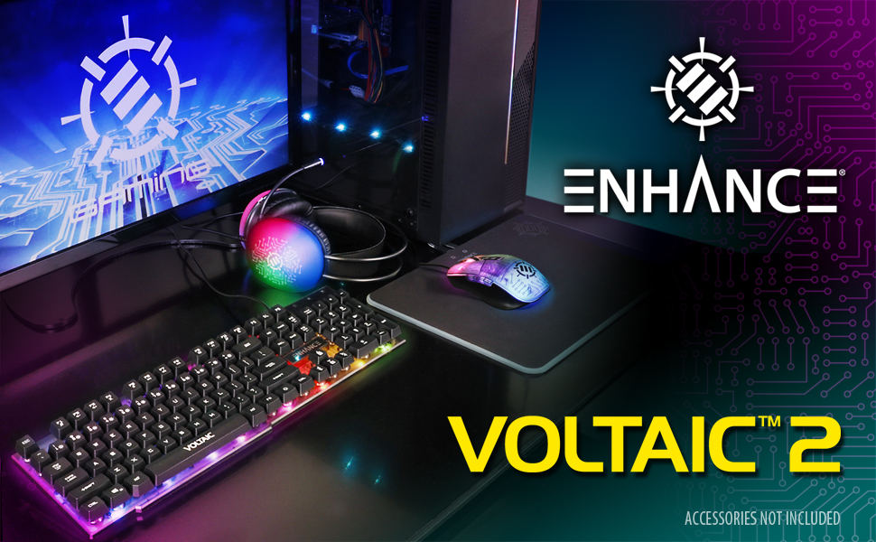 Amazon.com: ENHANCE Voltaic 2 USB Gaming Headset - Stereo Gaming ...