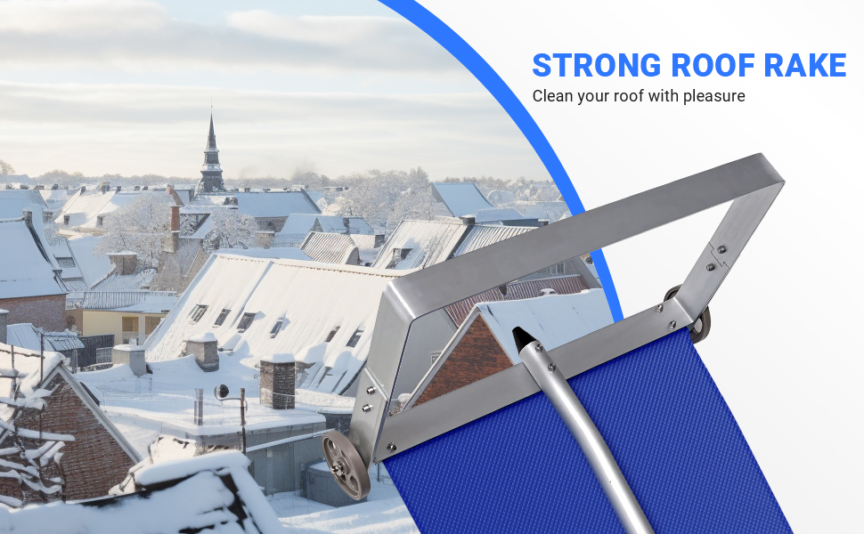 Amazon.com : YIVIKPE 20FT Snow Roof Rake, Adjustable Aluminum Roof Snow ...
