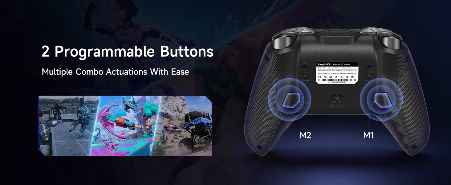 Amazon.com: EasySMX D10 Wireless Game Controller – TMR Anti-Drift ...