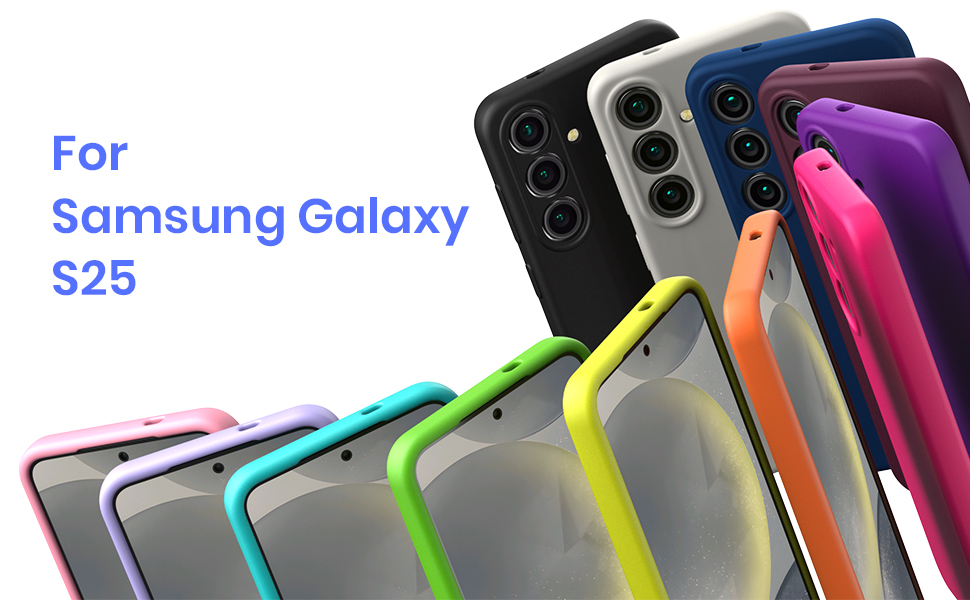 Amazon.com: CUZMIGO Silicone Case for Samsung Galaxy S25, Soft Slim Liquid Silicone Phone Case ...