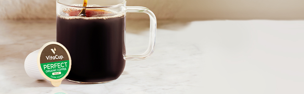 Amazon.com: VitaCup Organic Perfect Dark Roast Decaf Coffee Pod for Pure & Clean Energy ...