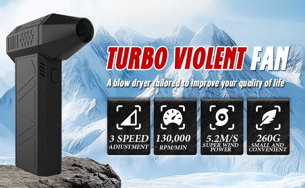 Amazon.com : Car Snow Blower-Mini Turbo Snow Blower for Car, 2025 Best Cordless Portable Snow ...