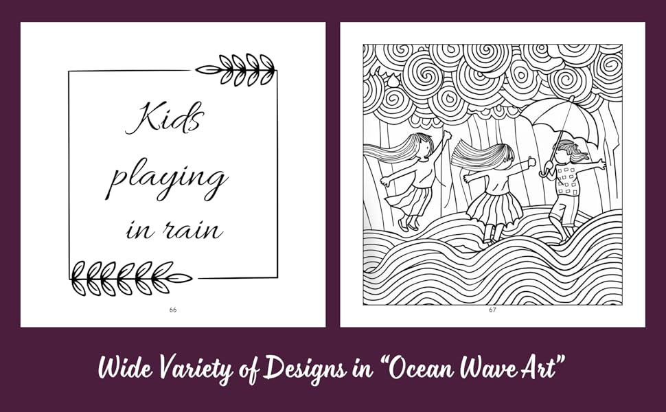 Mindfulness Nature Art: A Colouring Book for Adults - Ocean Wave Art ...