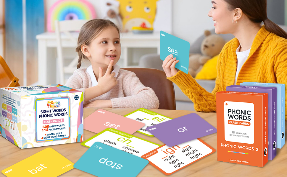 Amazon.com: SpringFlower 712 Sight Words Flash Card,600 Dolch & Fry ...