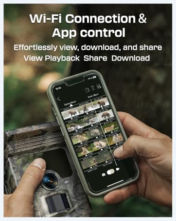 WOLFANG WT01 Wildcamera 2160P 48MP HD, wilddiercamera met 940nm No Glow infrarood leds ...