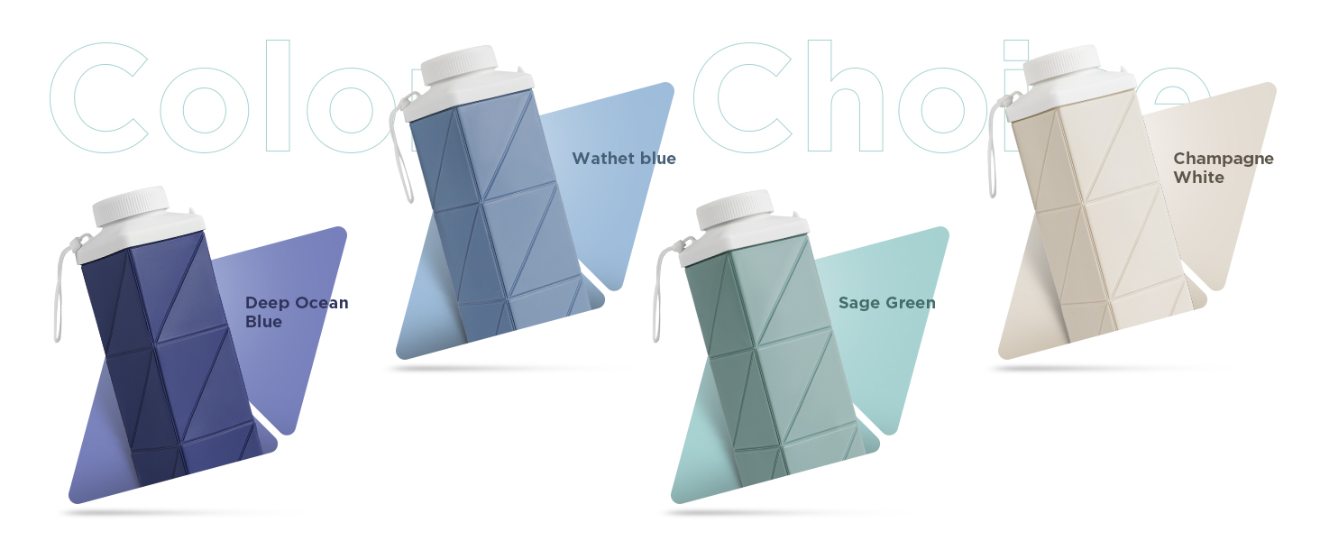 Amazon.com: Mefold POMKAKA Collapsible Water Bottles 24.3oz(720ml), 2nd Generation Leakproof BPA ...