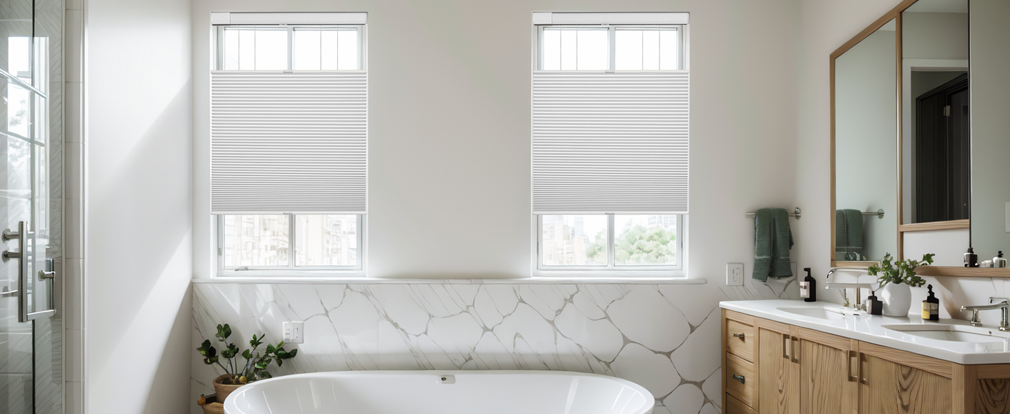 Amazon.com: MiLin Top Down Bottom Up Cordless Cellular Shades No Drill ...