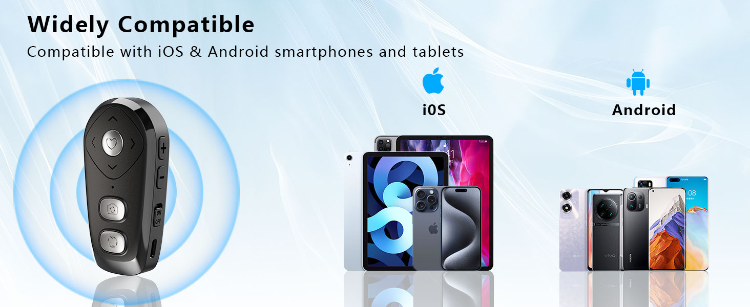 Amazon.com : Wireless Camera Remote Control with Zoom Versatile Shutter with Front/Rear Camera ...